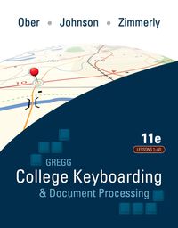 Gregg College Keyboarding & Document Processing (GDP); Lessons 1-60 ...