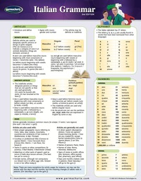 Italian Grammar Chart - Language Quick Reference Guide 2nd edition ...