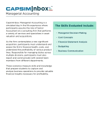 CapsimInbox: Managerial Accounting | 9781933681580, 978-1-933681-58-0 ...