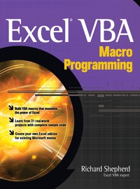Excel VBA Macro Programming 1st edition | 9780072231441, 9780071506823 ...