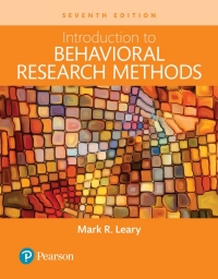 Introduction to Behavioral Research Methods 7th edition | 9780134159379 ...
