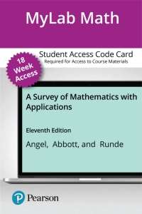 MyLab Math with Pearson eText Access Code (18 Weeks) for Survey of Mathematics with Applications ...