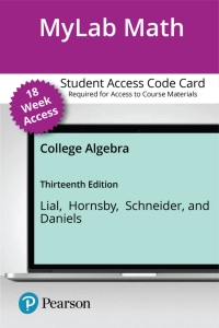 MyLab Math with Pearson eText Access Code (18 Weeks) for College ...