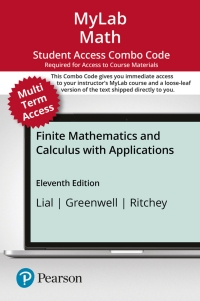 MyLab Math with Pearson eText + Print Combo Access Code for Finite Mathematics and Calculus with ...