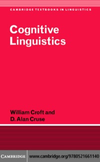 Cognitive Linguistics 1st edition | 9780521661140, 9780511137860 | VitalSource