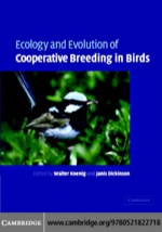 “Ecology and Evolution of Cooperative Breeding in Birds” (9780511208034 ...