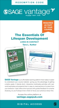 Sage Vantage: The Essentials of Lifespan Development: Lives in Context ...