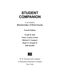 Student Companion for Biochemistry: A Short Course 4th edition ...