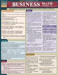 Business Math Formulas | 9781423203049, 9781423204107 | VitalSource