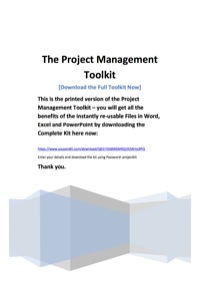 The Project Management Templates Sourcebook - 44 Ready to use how-to ...