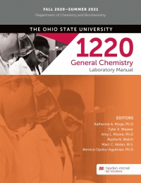 CHEMISTRY 1220 General Chemistry Laboratory Manual - FALL 2020–SUMMER ...