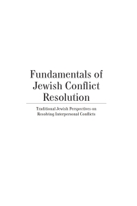 Fundamentals of Jewish Conflict Resolution | 9781618118455 ...