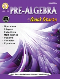 Pre-Algebra Quick Starts, Grades 6 - 12 | 9781622236961, 9781622237180 ...