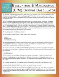 Evaluation & Management (E/M) Coding Calculator (Speedy Study Guides) | 9781633836259 ...