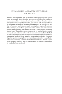 Exploring the Mandatory Life Sentence for Murder 1st edition ...