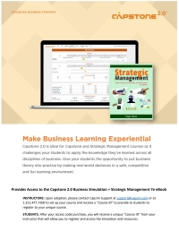 Capstone 2.0 Business Simulation + Strategic Management: Value Creation ...