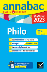 Annales du bac Annabac 2023 Philosophie Tle générale | 9782401086586 ...