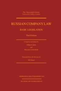 Russian Company Law 1st edition | 9789041188465, 9789041180292 ...