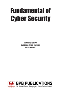 Fundamental of Cyber Security 1st edition | 9789386551559 ...